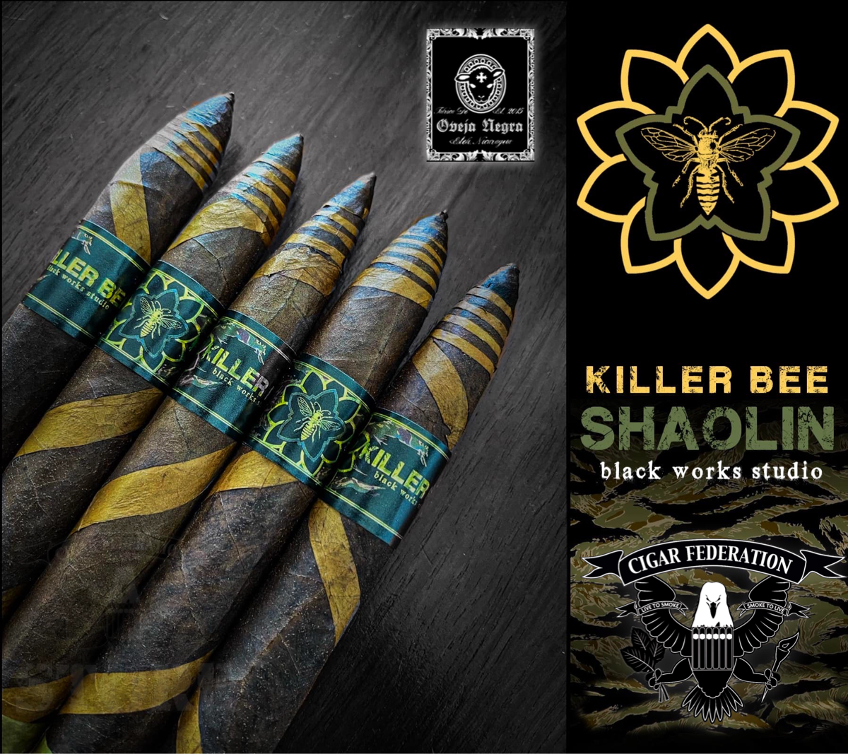 BLK WKS Killer Bee SHAOLIN – Cigar Federation BLK WKS Killer Bee SHAOLIN – Cigar Federation